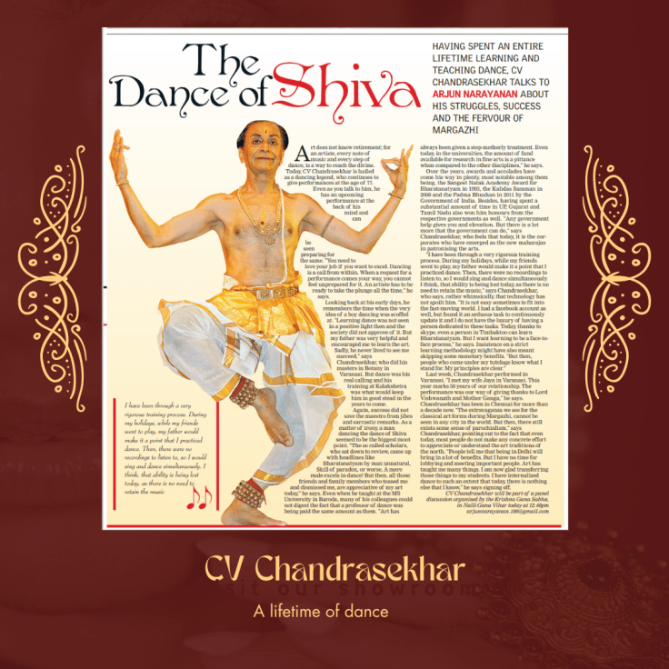 CV Chandrasekhar: A Journey of Dance, Struggles, and Triumph – Madraswallah